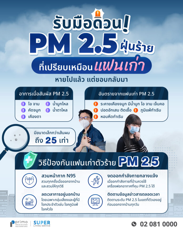 วิธีป้องกัน ฝุ่น PM 2.5 อาการ และผลกระทบ อัปเดต 2567